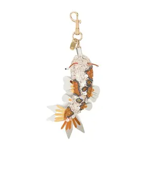 ANYA HINDMARCH Sequined Fish Keyring - Silver