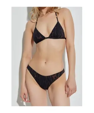 TOM FORD Animal Printed Drawstring Two Piece Swimsuit
