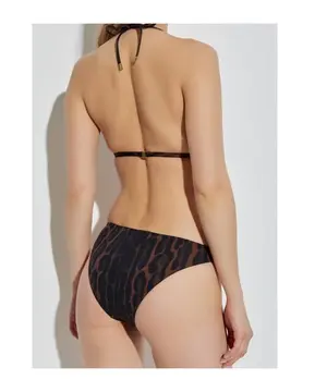 TOM FORD Animal Printed Drawstring Two Piece Swimsuit