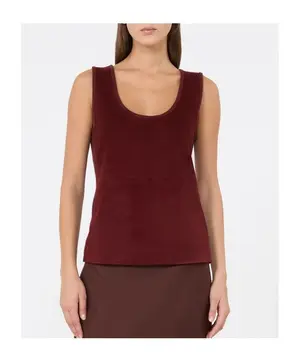 Max Mara Accordo Sleeveless Top - Wine Red