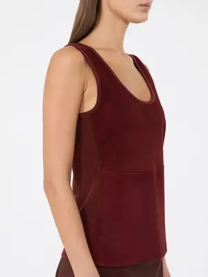 Max Mara Accordo Sleeveless Top - Wine Red