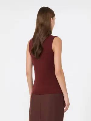 Max Mara Accordo Sleeveless Top - Wine Red