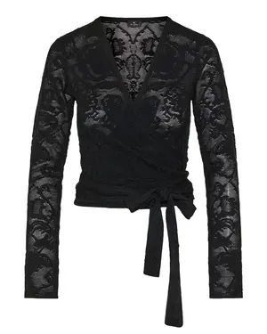 Etro Lace Wrap Cardigan - Black