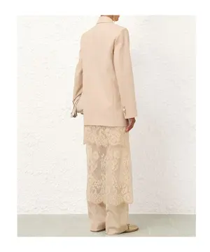 Zimmermann Lace-trim Double-breasted Blazer