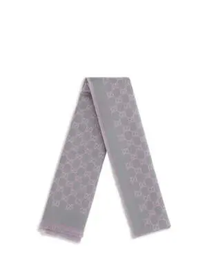 Gucci Miss Stenny Gg Monogram Wool Scarf
