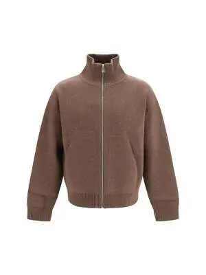 Axel Arigato Core Wool Zip-up Sweater - Brown