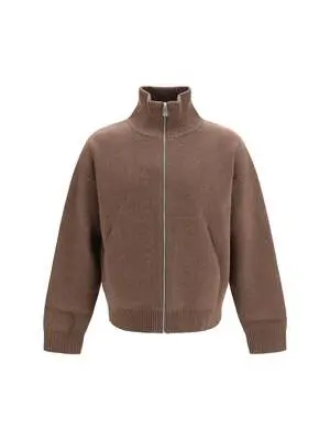 Axel Arigato Axel Arigato Men Core Wool Zip-Up Sweater Brown