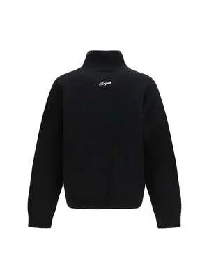 Axel Arigato Core Wool Zip-up Sweater - Black