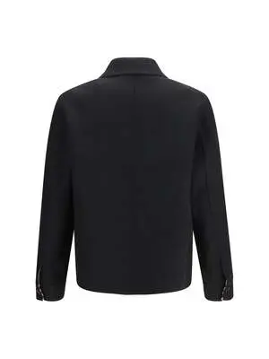 Burberry Herringbone Wool Jacket - Black