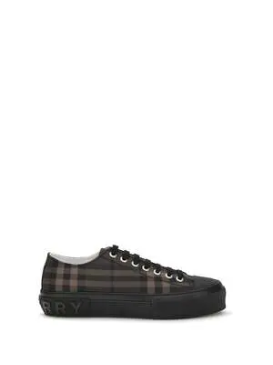 Burberry Burberry Men Jack Check Nylon-Blend Sneakers Brown