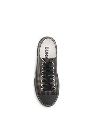 Burberry Jack Check Nylon-blend Sneakers - Brown
