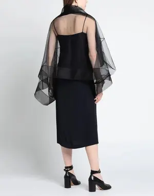 MAISON MARGIELA Solid-color Tulle Shawl Dress