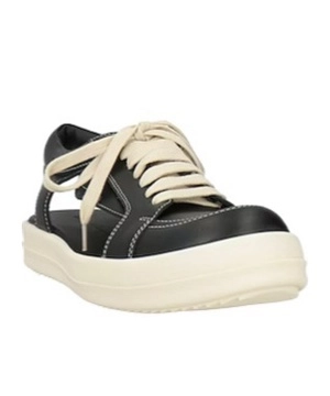 Rick Owens Simple Low-top Leather Shoes - Nude