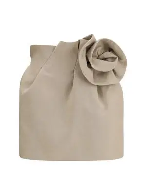 Magda Butrym Linen Mini Skirt - Cream