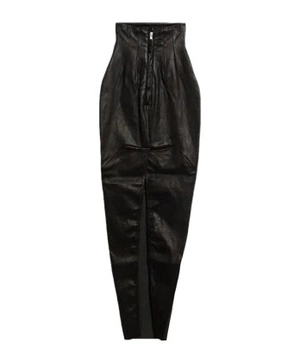 Rick Owens Solid-color Leather Skirt