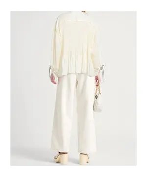 MAXCO. Tie Neck Top
