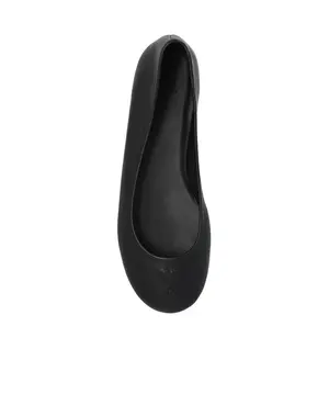 AMI Paris Logo Embossed Round-toe Ballet Flats