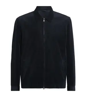 Sunspel Corduroy Harrington Jacket - Navy