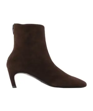 TOTEME Back-zip Mid-heel Ankle Boots - Brown