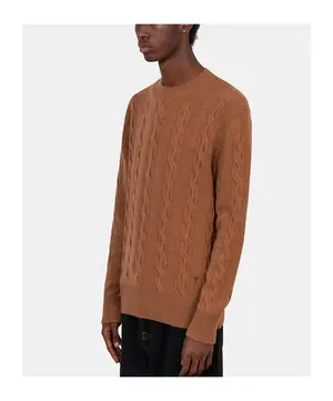 AMI Paris Cable Knit Crew Neck Knitted Sweater