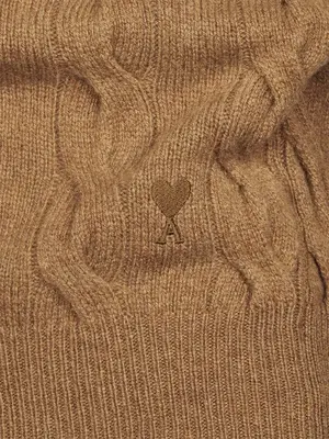 AMI Paris Cable Knit Crew Neck Knitted Sweater