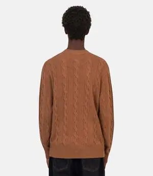 AMI Paris Cable Knit Crew Neck Knitted Sweater