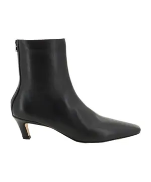 TOTEME Mid Heel Ankle Boots - Black