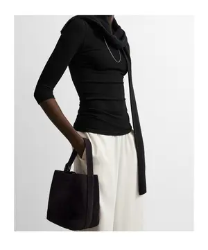TOTEME Belted Suede Tote Bag