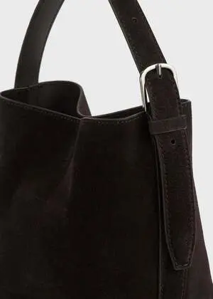 TOTEME Belted Suede Tote Bag