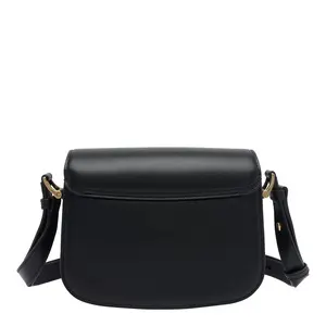 AMI Paris De Coeur Logo Detailed Crossbody Bag - Black