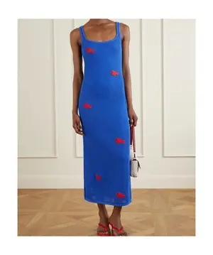 Staud Pietro Crochet Embroidered Dress