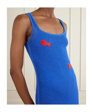 Staud Pietro Crochet Embroidered Dress