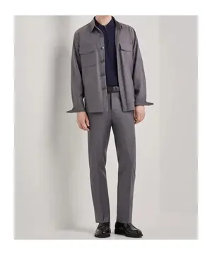 Canali Textured Knit Polo Sweater