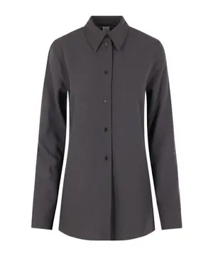 TOTEME Long Sleeved Shirt - Black