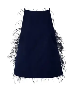 Pinko Feather-trim Sequin-embellished Top