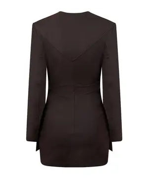 Bottega Veneta Squareneck Tailored Jacket Dress