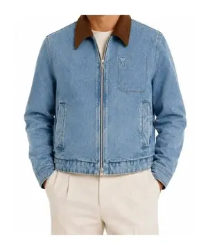 AMI Paris Zipped Denim Jacket