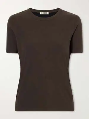 B Sides Cotton-jersey T-shirt - Brown