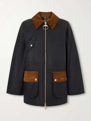 Barbour Treeton Corduroy-trimmed Cotton Jacket - Green