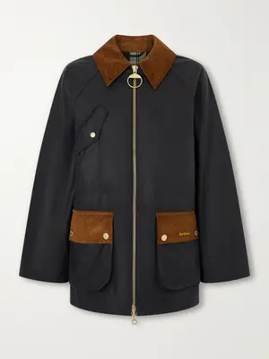 Barbour Treeton Corduroy-trimmed Cotton Jacket - Green