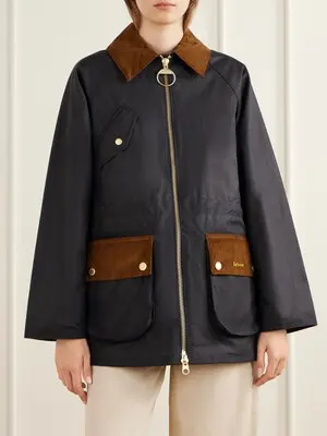 Barbour Treeton Corduroy-trimmed Cotton Jacket