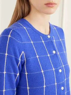 Guest In Residence Jane Checker Cashmere Cardigan