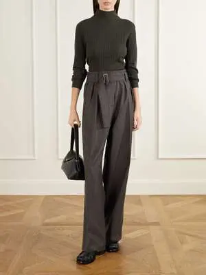 Arch4 Ariana Ribbed Organic Cashmere Turtleneck Sweater