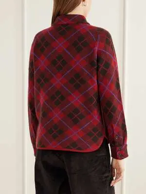 Guest In Residence Dylan Checked Cashmere Cardigan