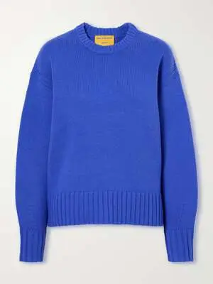 Guest In Residence Cozy Crew Cashmere Sweater - Blue