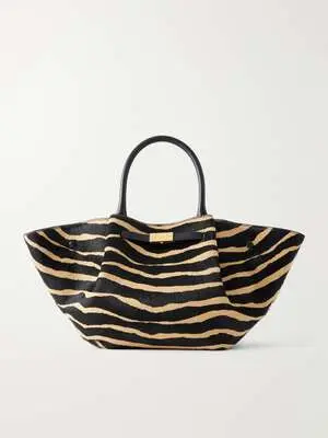 DEMELLIER The Midi New York Zebra-print Calf-hair Tote - Zebra Print