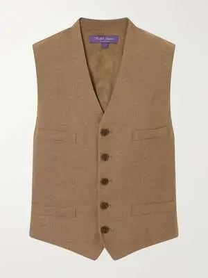 Ralph Lauren Jaiden Linen Vest - Light Brown