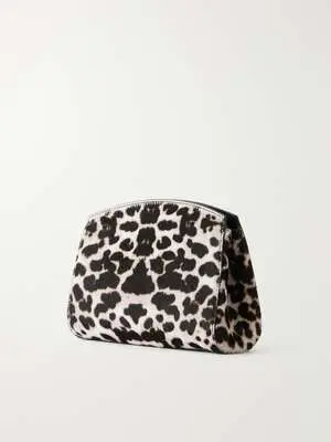 LIFFNER Pushlock Leopard-printed Calf-hair Clutch
