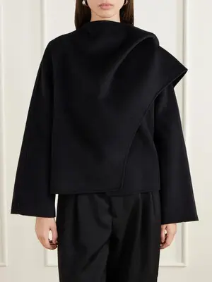 Arch4 Halehurst Cape-effect Wool, Cashmere And Silk-blend Jacket - Black
