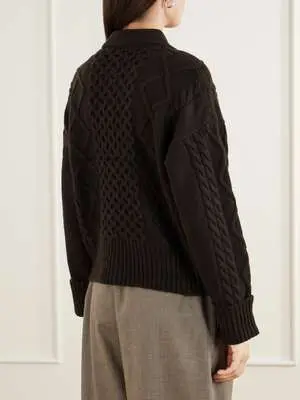 Arch4 Columbia Cable-knit Cashmere Cardigan